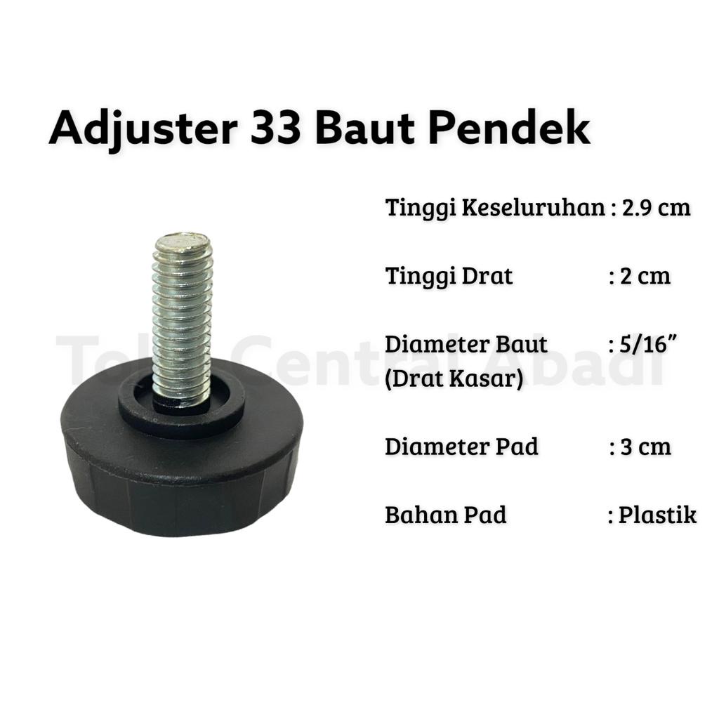 Jual Stabil kaki kursi / kaki sofa/ Adjuster 33 baut pendek / Adjuster ...