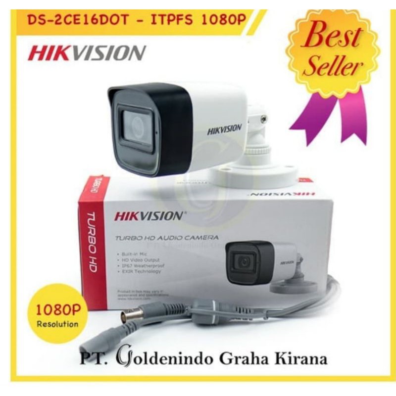 Jual kamera cctv outdoor hikvision 2mp audio full hd 1080P | Shopee ...