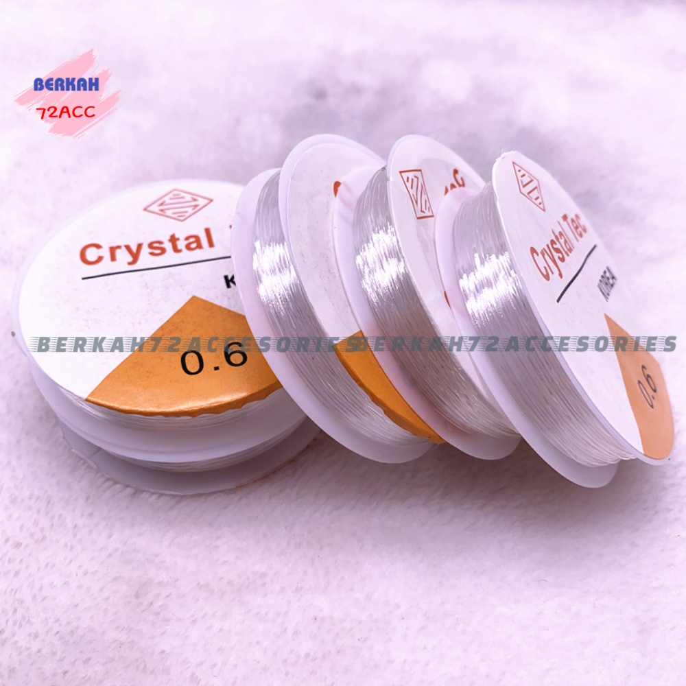 Jual Tali Senar Crystal Tec Bening 06,07,08,1.0 Mm Tali Senar Elastis Tali Membuat Gelang Dan ...