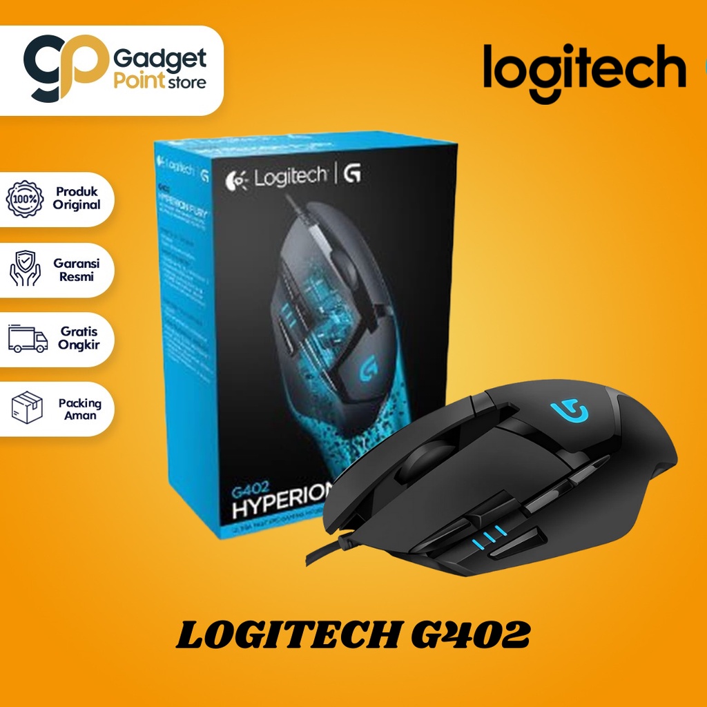 Jual Logitech G402 HYPERION FURY ULTRA-FAST FPS GAMING MOUSE | Shopee ...