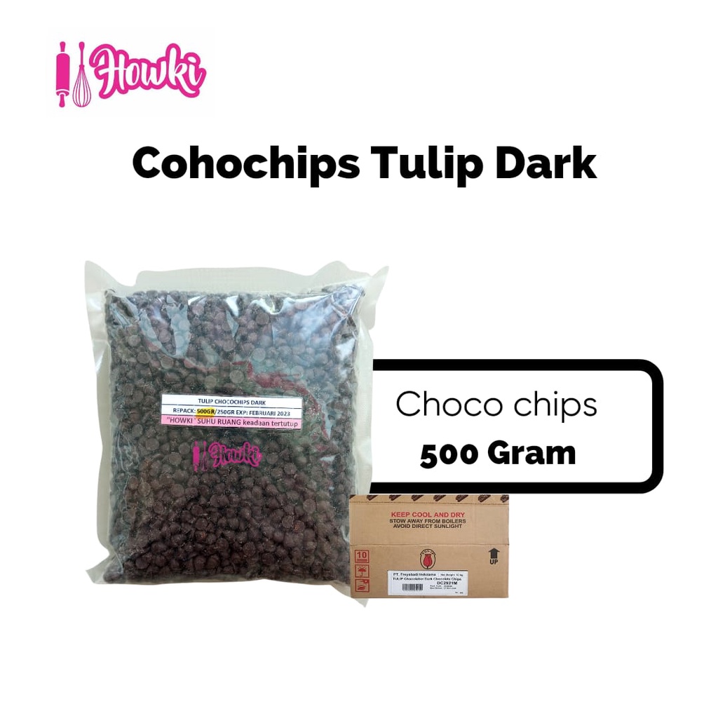 Jual Tulip Chocolate Chips Dark 500gr | Shopee Indonesia