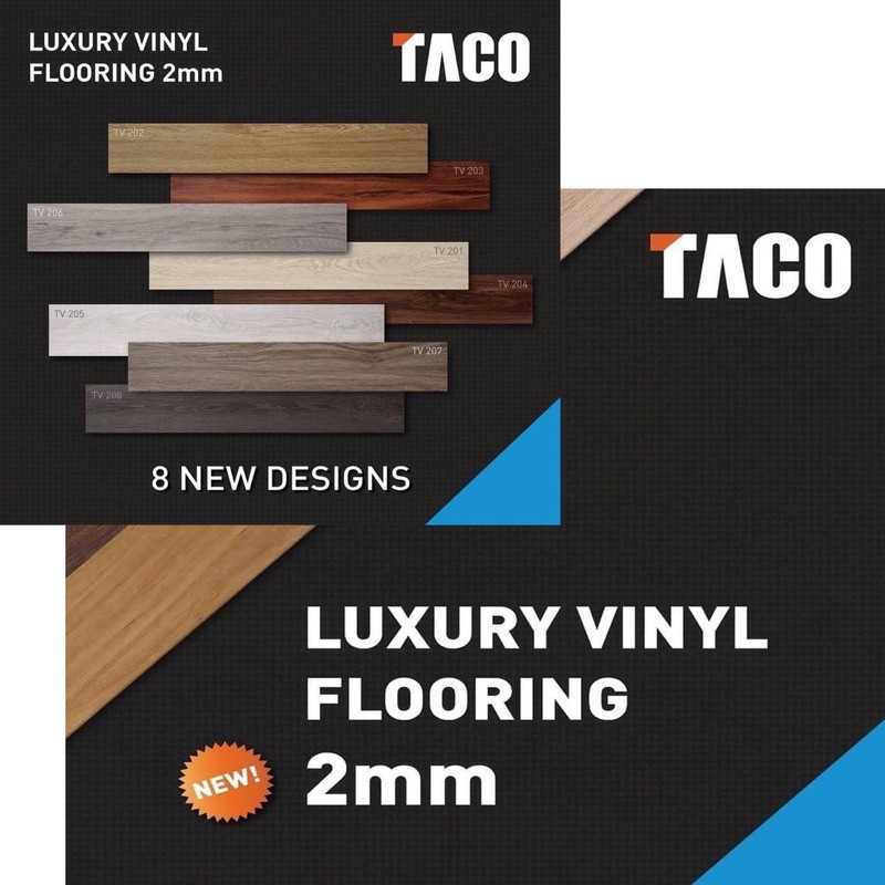 Jual Vinyl lantai Taco 2mm / Luxury Vinyl Flooring Taco 2mm | Shopee ...