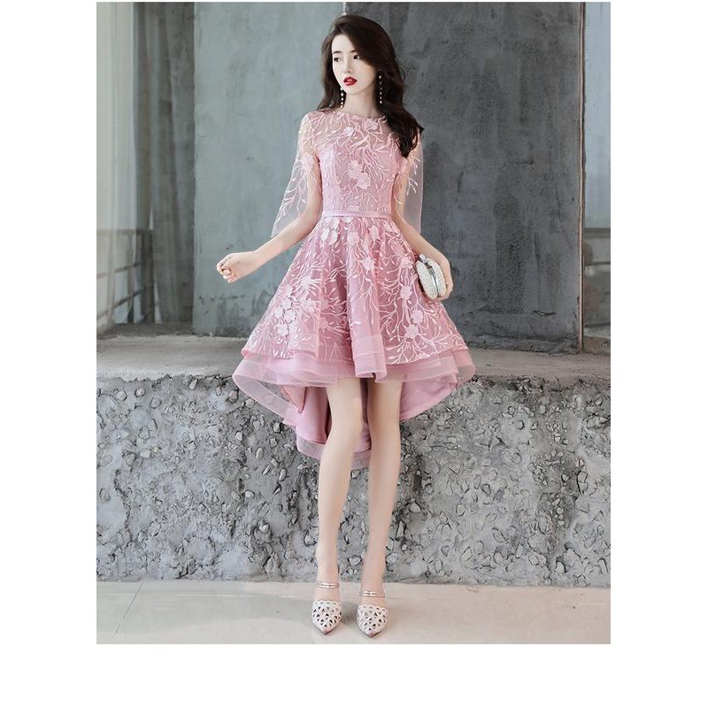 Jual Gaun Pesta 1908052 Dusty Pink Party Dress Gown | Shopee Indonesia