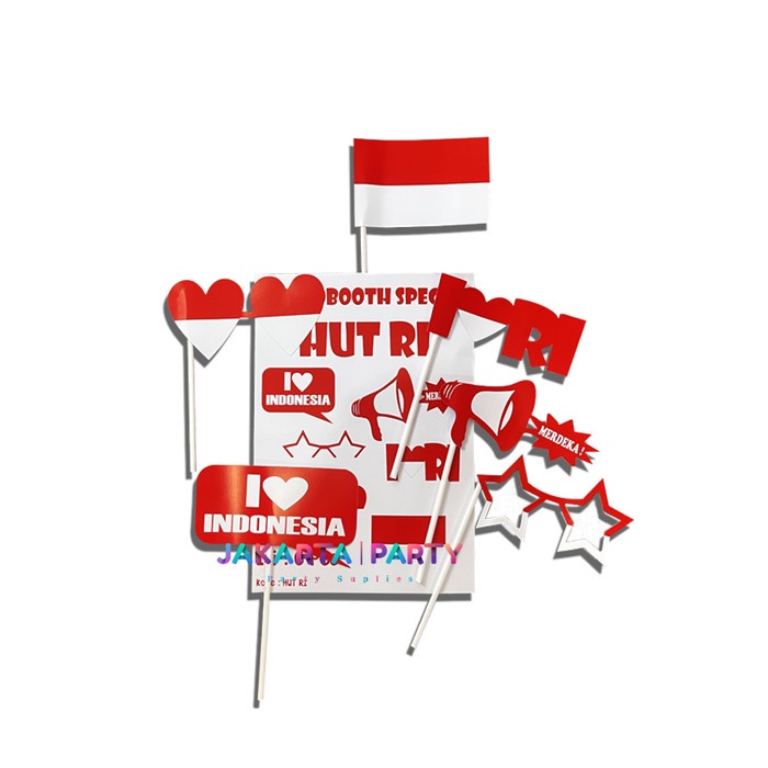 Jual Photoprops HUT RI / Fun Props Dirgahayu RI / Photobooth Merah ...