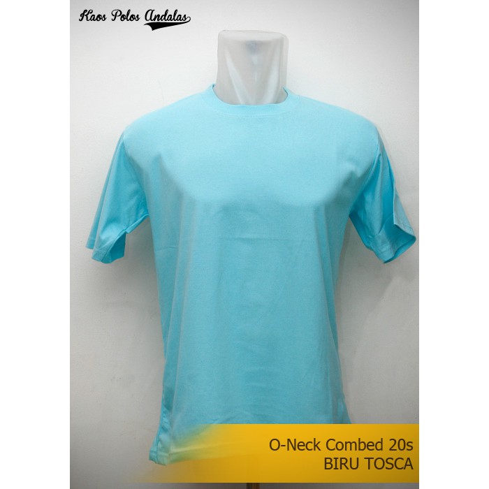Jual Kaos polos andalas biru tosca katun 20s | Shopee Indonesia