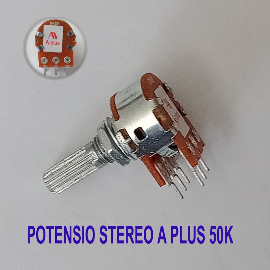 Jual Potensio Stereo 50K Alpha PLUS Potensiometer APLUS | Shopee Indonesia