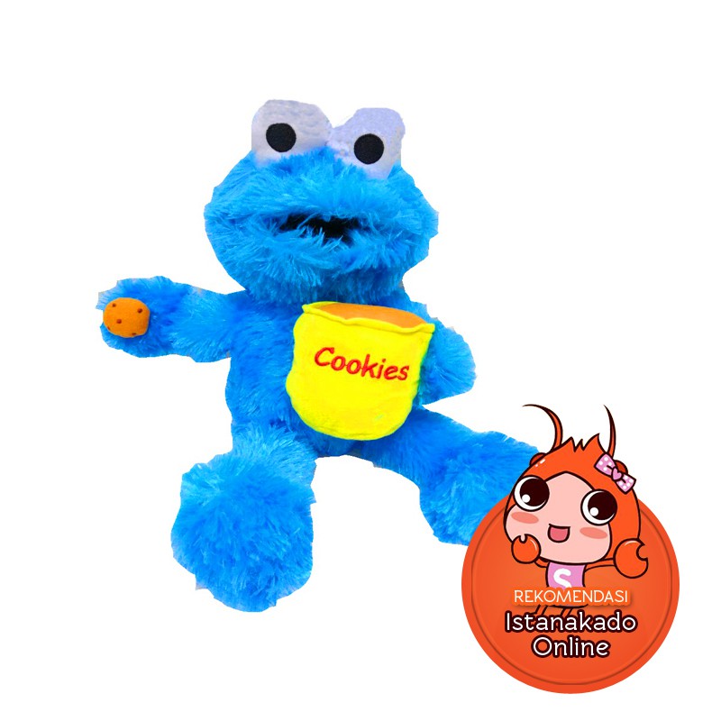 Jual Boneka Elmo Cookies Monster 18" Biru | Shopee Indonesia