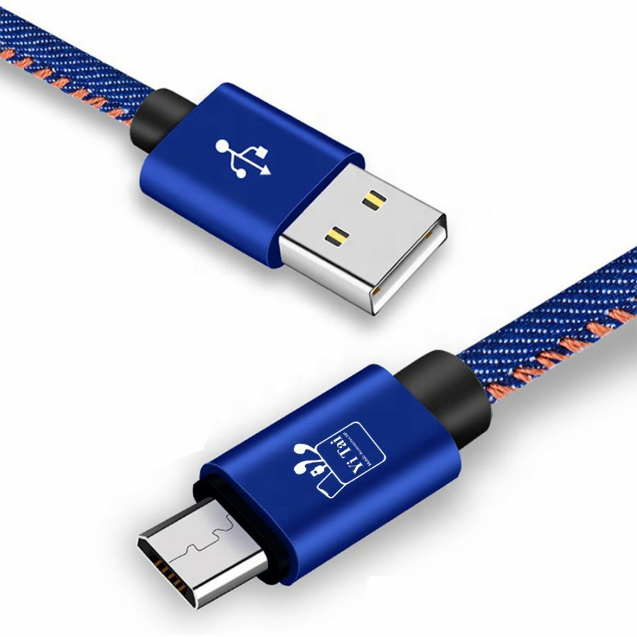 Jual Kabel Data Charger Denim 1M YC YM 100 Type C Micro USB - Fast Charging Cable | Shopee Indonesia
