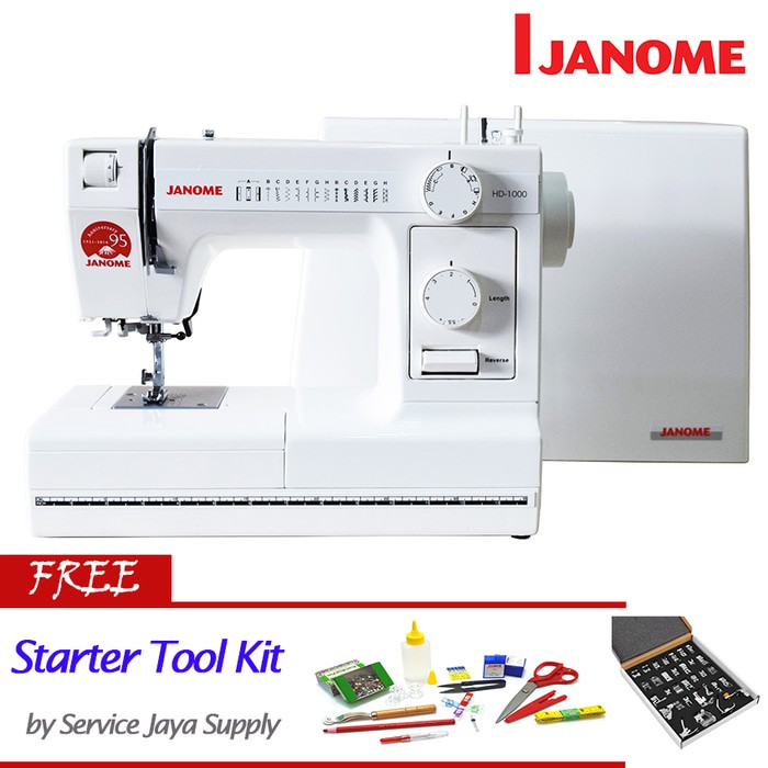 Jual TA | Mesin Jahit JANOME HD 1000 Heavy Duty Portable Multifungsi | Shopee Indonesia