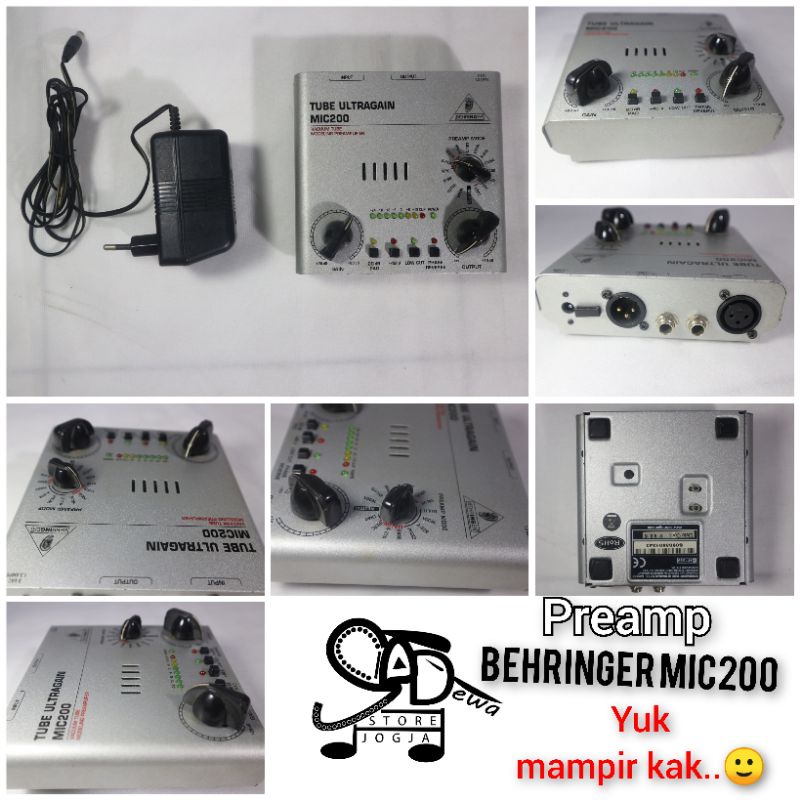 Jual Preamp Behringer MIC 200 Tube Ultragain Warm Preamplifier Vintage ...