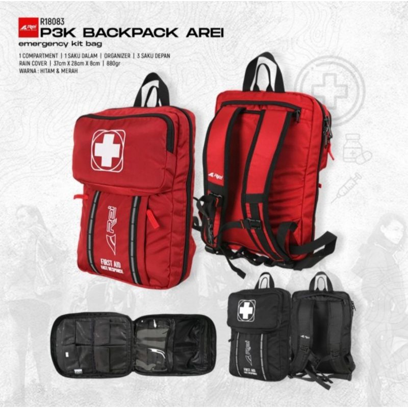 Jual TAS P3K BACKPACK AREI OUTDOORGEAR - TAS P3K REI | Shopee Indonesia
