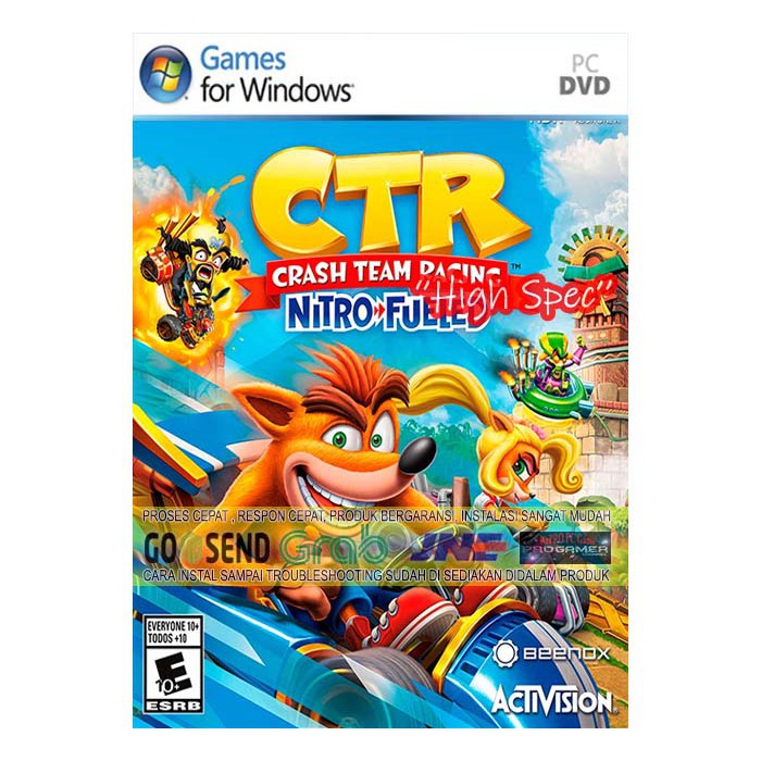 Jual CTR | CRASH TEAM RACING NITRO FUELED | CD DVD GAME | PC GAME ...