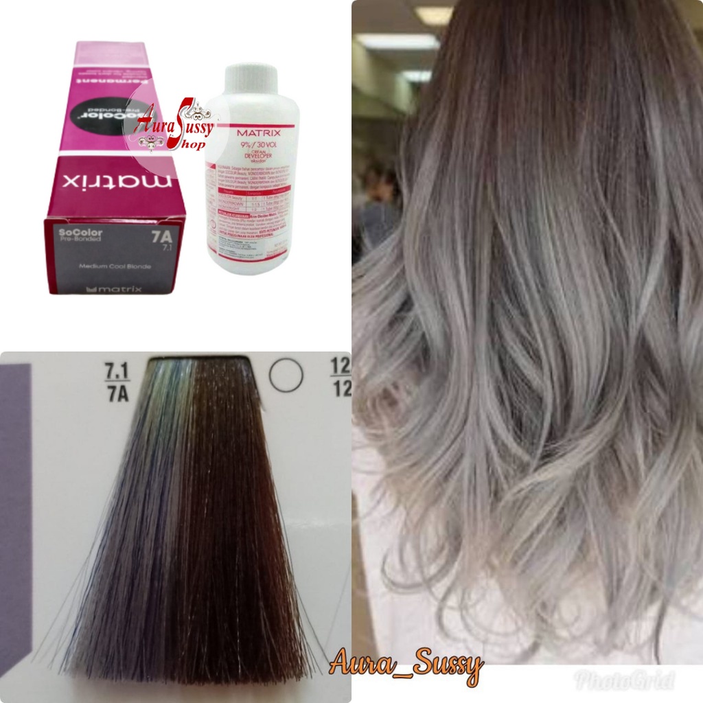 Jual MATRIX So Color 7.1 / 7A Cat RambuT Medium Cool Blonde Grey 90 ml ...