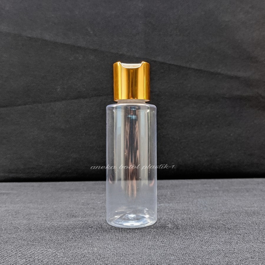 Jual Botol Presstop 100ml Clear Model Rf Tutup Gold | Shopee Indonesia
