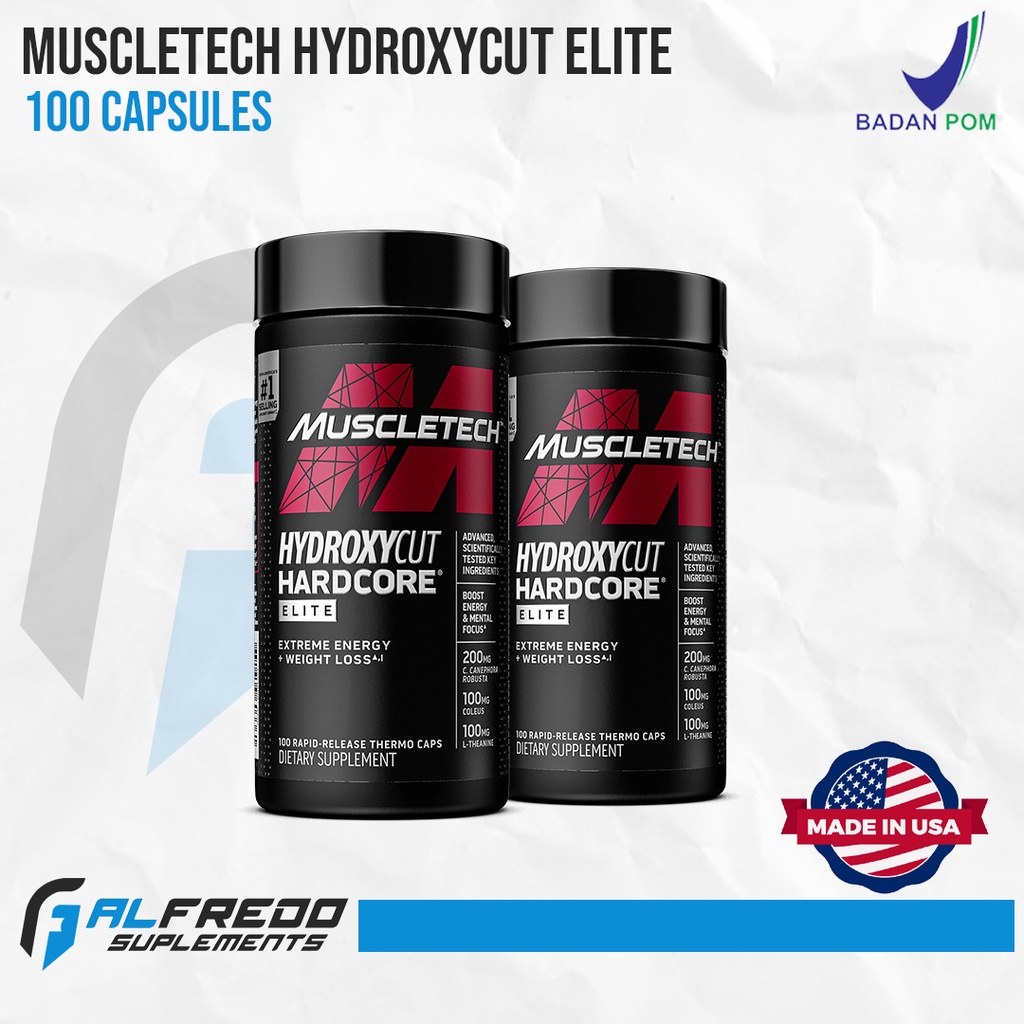 Jual Muscletech Hydroxycut Hardcore Elite 100 Capsules Fat Burner