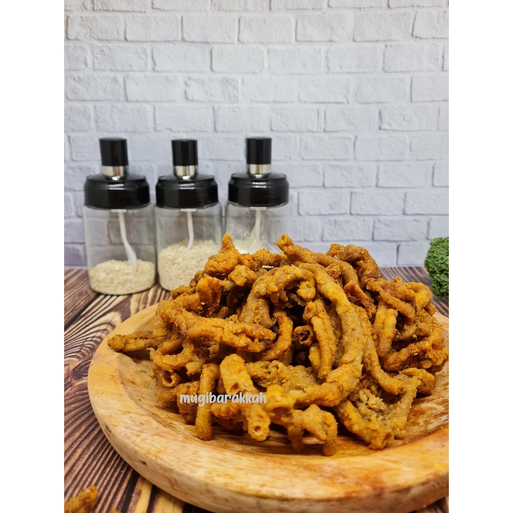 Jual KRIPIK USUS KRISPI / USUS CRISPY / USUS PEDAS DAUN JERUK / KERIPIK ...