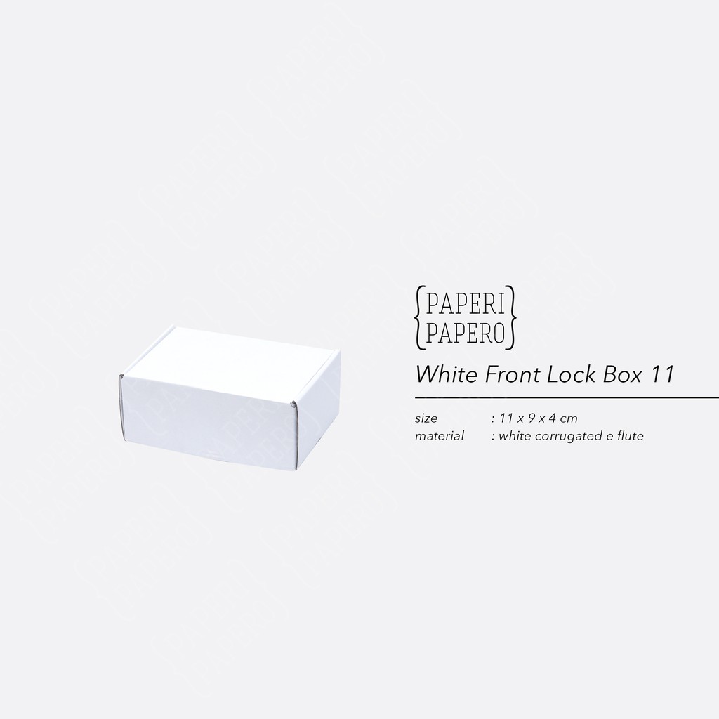 Jual White Front Lock Box - Boks Putih Packaging Hampers (11 x 9 x 4 cm ...