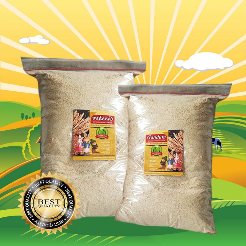 Jual DEDAK GANDUM 1 KG - Makanan Kelinci MURAH Snack Kelinci Pakan ...