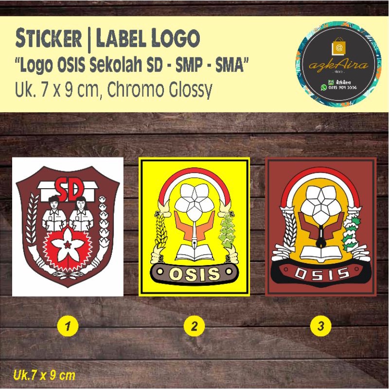 Jual Sticker Stiker Badge Logo OSIS Sekolah SD | SMP | SMA | Shopee ...