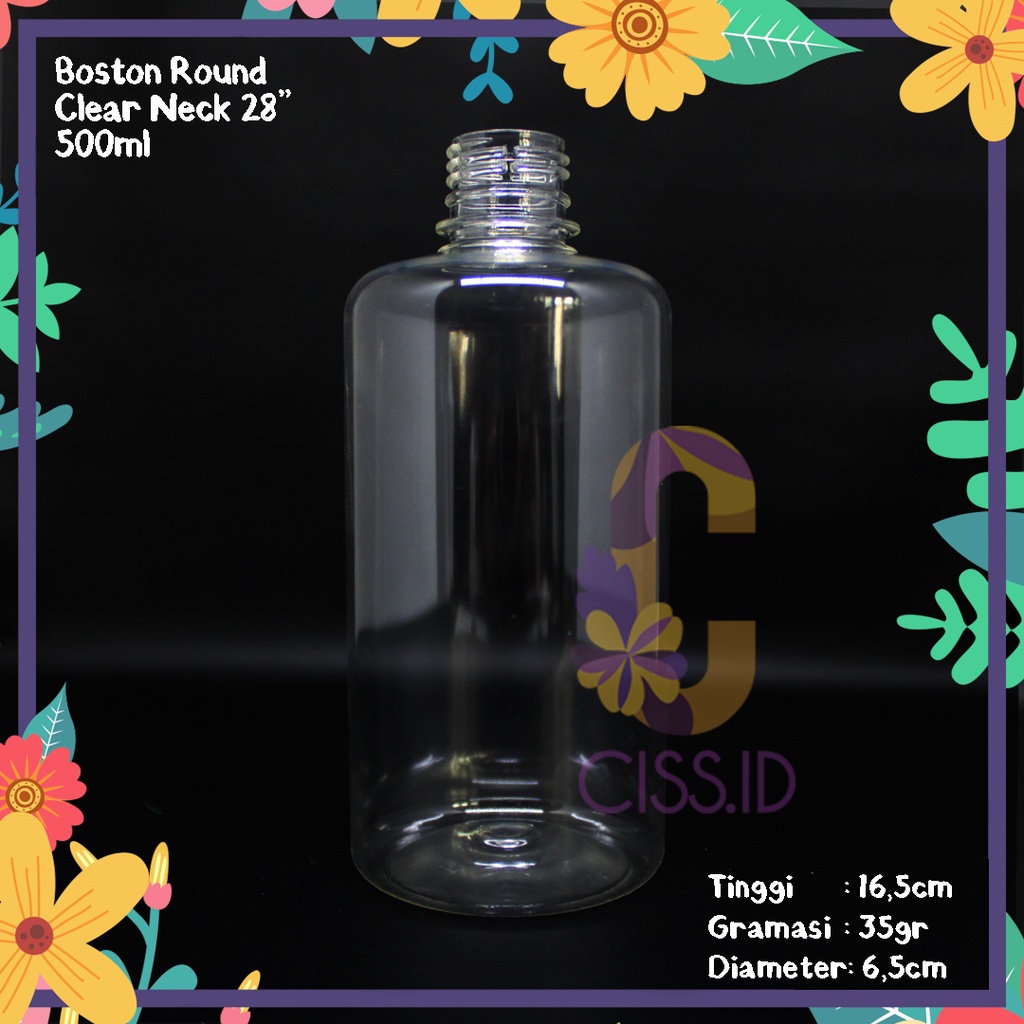 Jual BOTOL PLASTIK HS 500ML CLEAR N28MM NECK 28 TANPA TUTUP TEBAL KEMASAN BOTOL SABUN CAIR PUMP ...