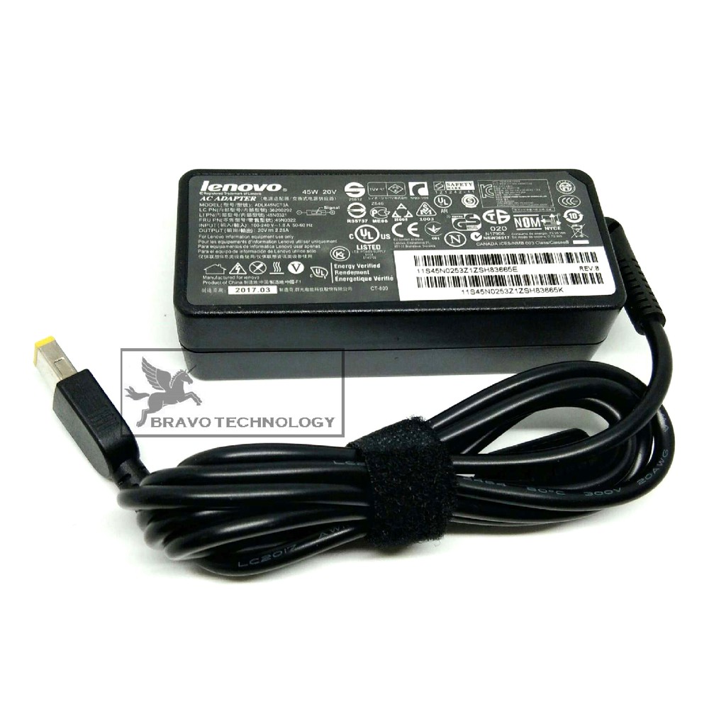Jual Lenovo Laptop Adapter Charger 20V 2.25a USB Pin Thinkpad L470 L570 ...