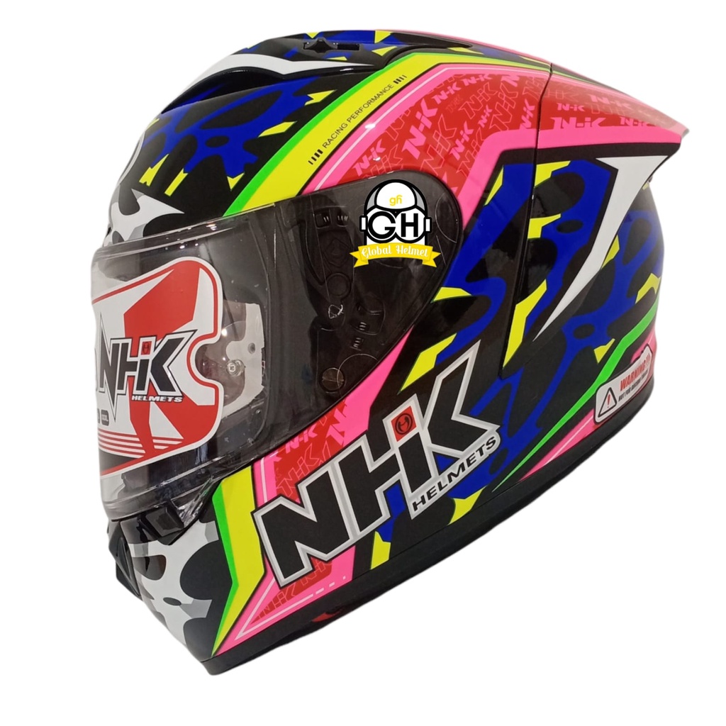 Jual HELM NHK GP R TECH STREET R45 BLACK PINK GLOSSY | Shopee Indonesia