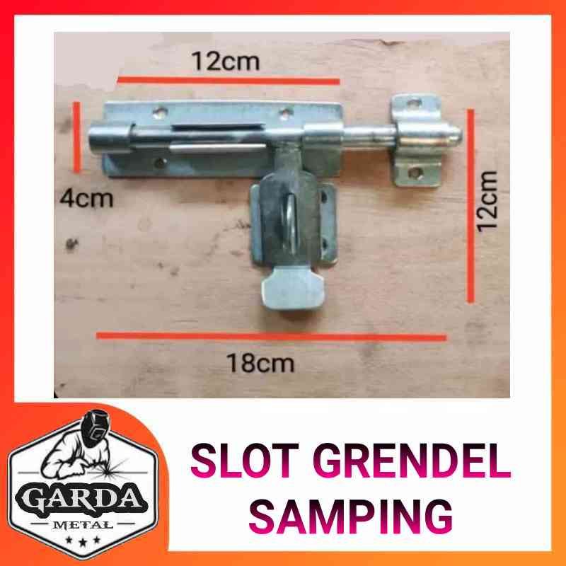Jual Slot Grendel Kunci Samping Pintu Besi Gebyog | Shopee Indonesia
