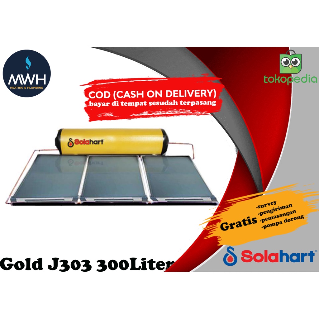 Jual Pemanas Air Tenaga Surya Solar Water Heater Solahart G 303 J ...