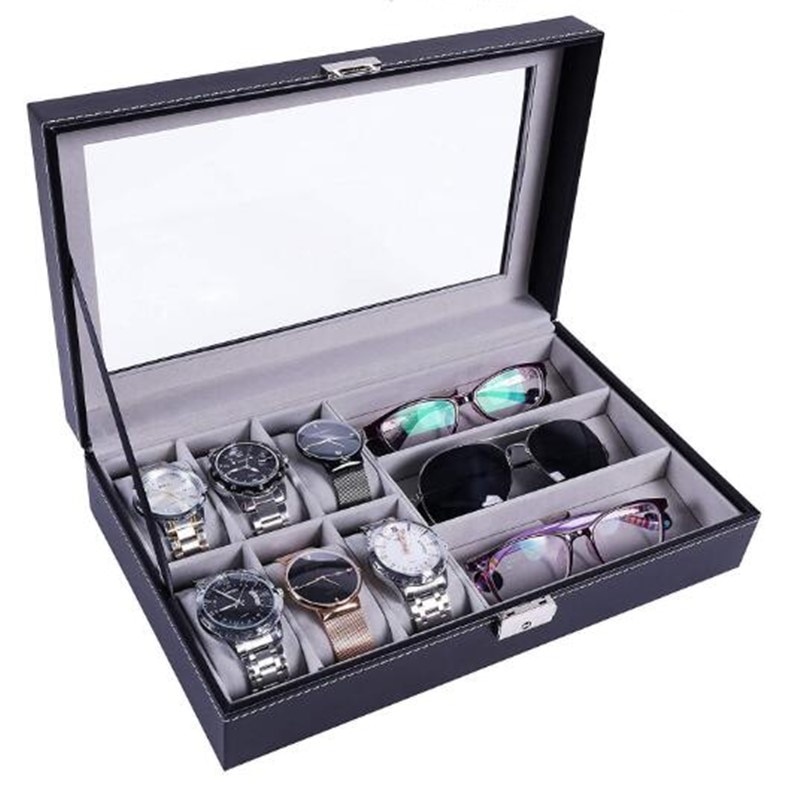 Jual Kotak Tempat Jam Tangan isi 6 Mix Kacamata / PROMO Watch Box ...