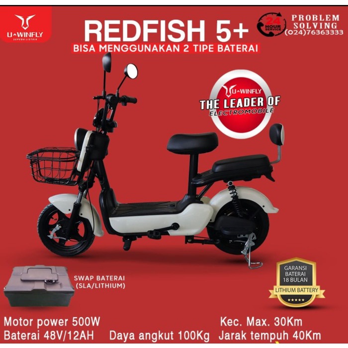 Jual Sepeda Listrik Uwinfly Redfish Pro Led Lamp Garansi Resmi - RF5 ...