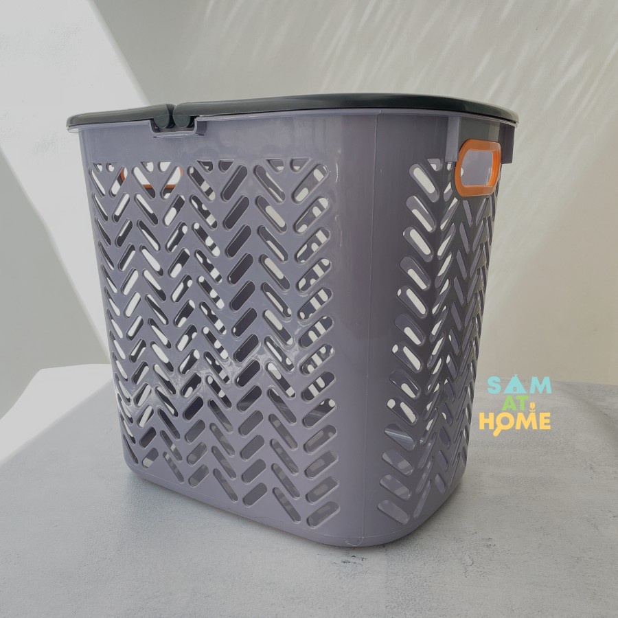 Jual Keranjang laundry Besar Gagang PUP260 Bellini Abu Yutaka - Abu ...