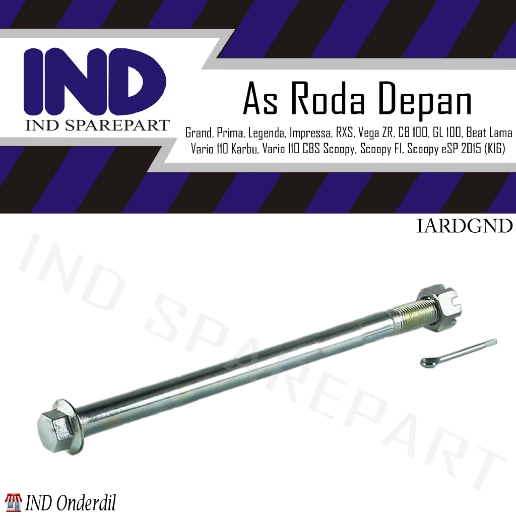 Jual As/Mur Roda Depan Astrea Grand /Beat Lama/Vario 110 Karbu/CBS ...