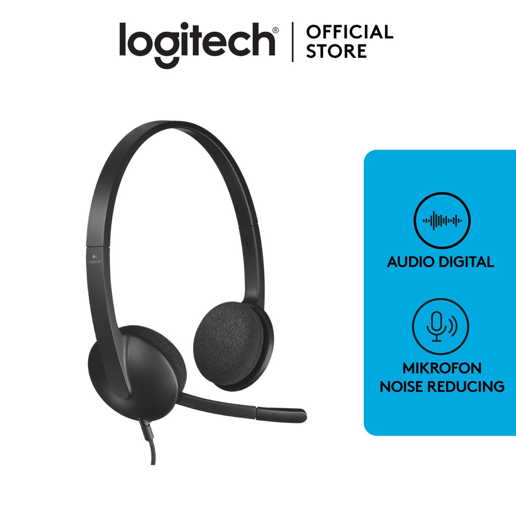 Jual Logitech H340 Headset Stereo USB dengan Mikrofon Noise-Cancelling ...