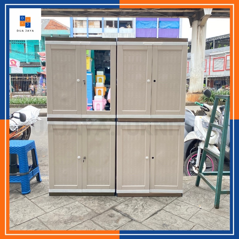 Jual Lemari Club Grand Compact Berry Kunci + Cermin / Lemari Plastik ...