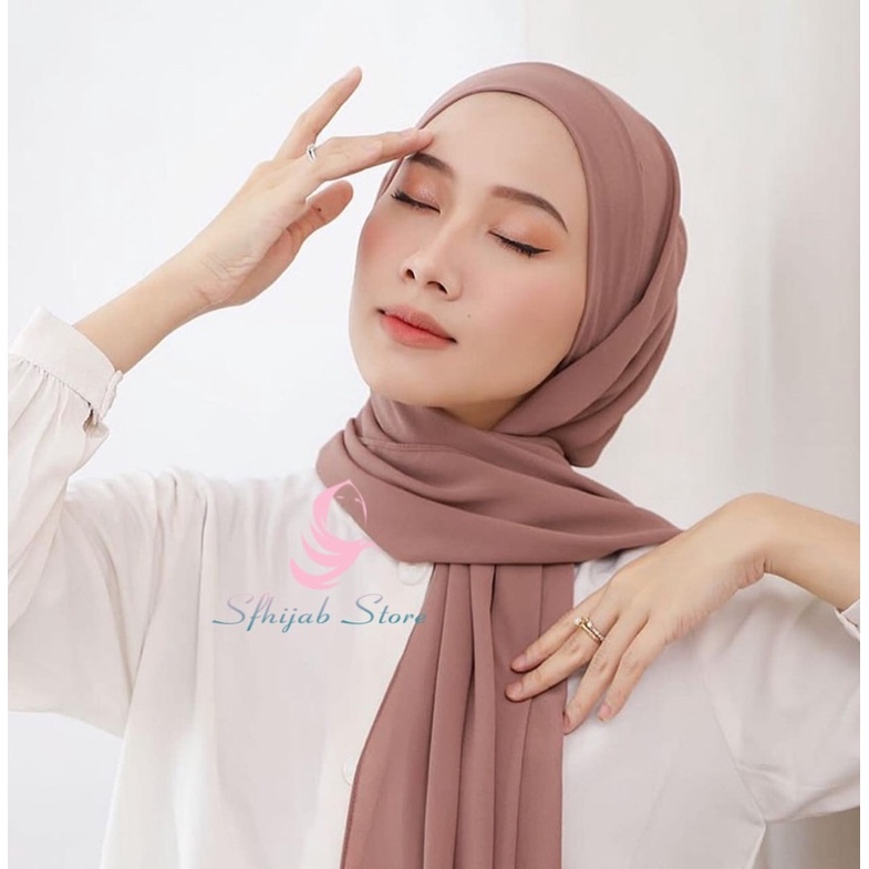 Jual Hijab Pashmina Melayu Instan Ceruty Babydoll / Pashmina Malay Premium | Shopee Indonesia