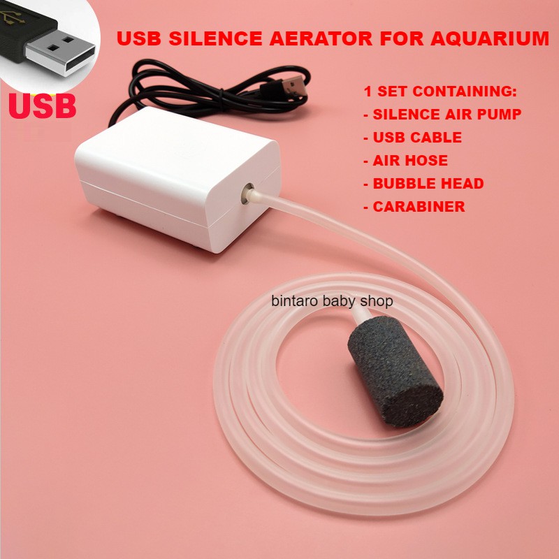 Jual Air pump Aerator Pompa Udara USB DC Baterai Powerbank | Shopee ...