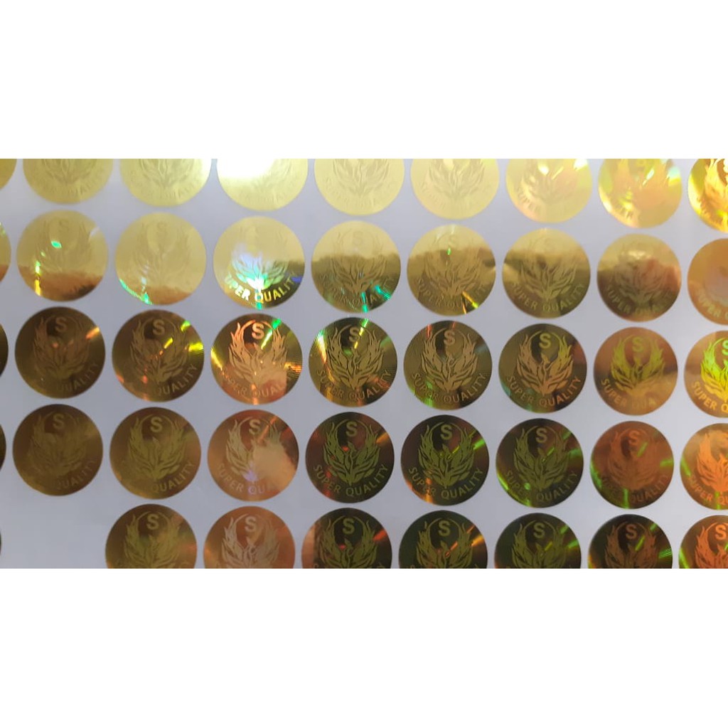 Jual Stiker Hologram Bulat Emas - Super Quality S | Shopee Indonesia