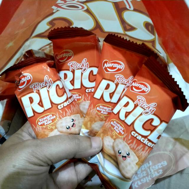 Jual Harga ecer snack import NARAYA RICHY Rice Crackers KRAKERS BERAS ...