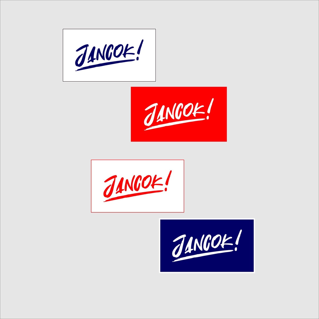 Jual Stiker brand stiker distro Jancok bahan graftac | Shopee Indonesia