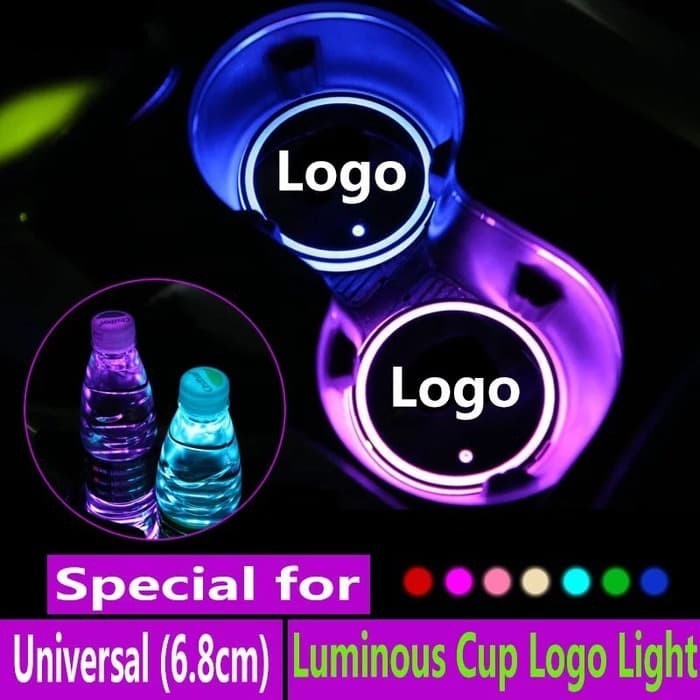 Jual LAMPU LOGO TATAKAN BOTOL Anti Slip RGB sensor cahaya isi sepasang ...