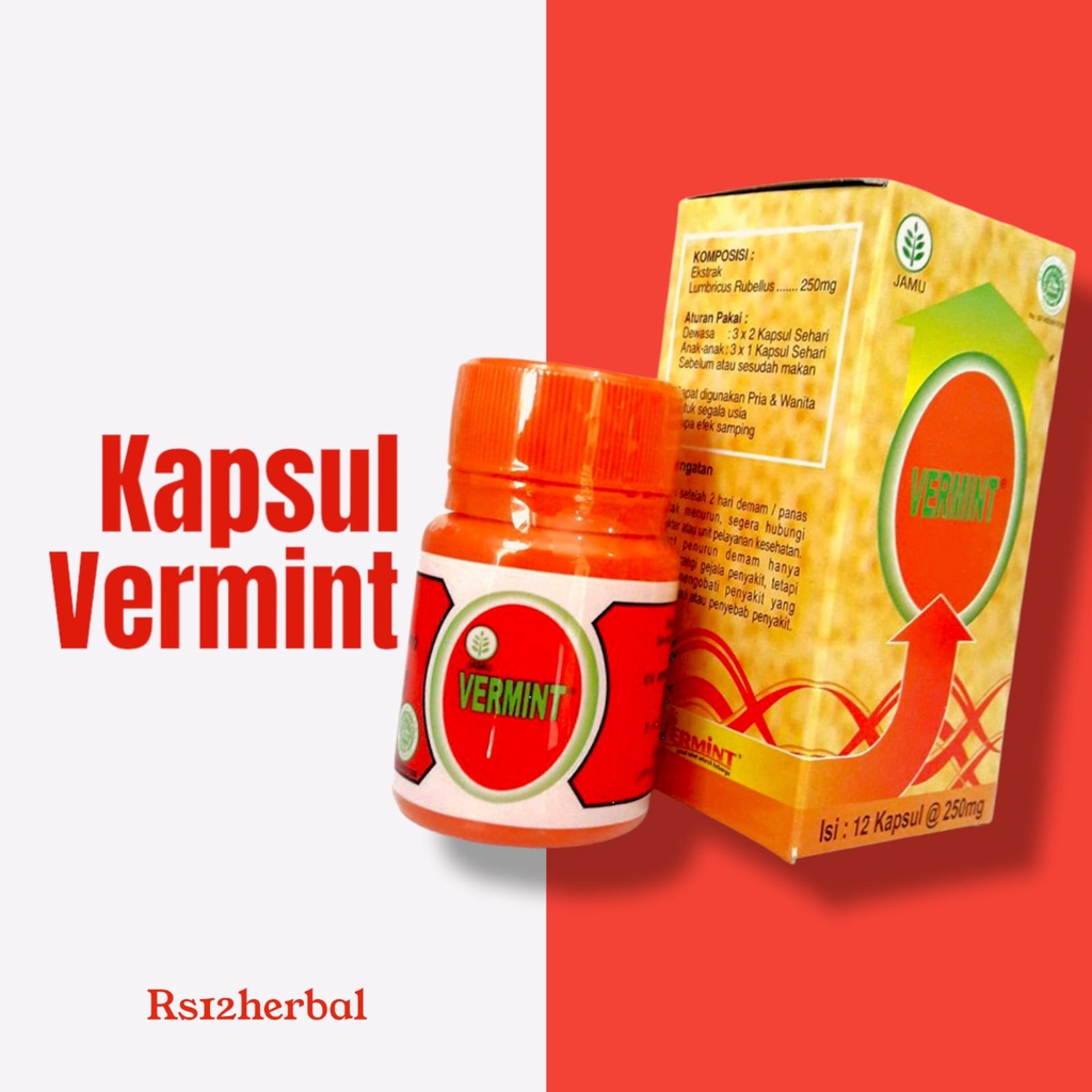 Jual VERMINT 12 KAPSUL - KAPSUL CACING VERMINT | Lumbriminfit | Shopee ...