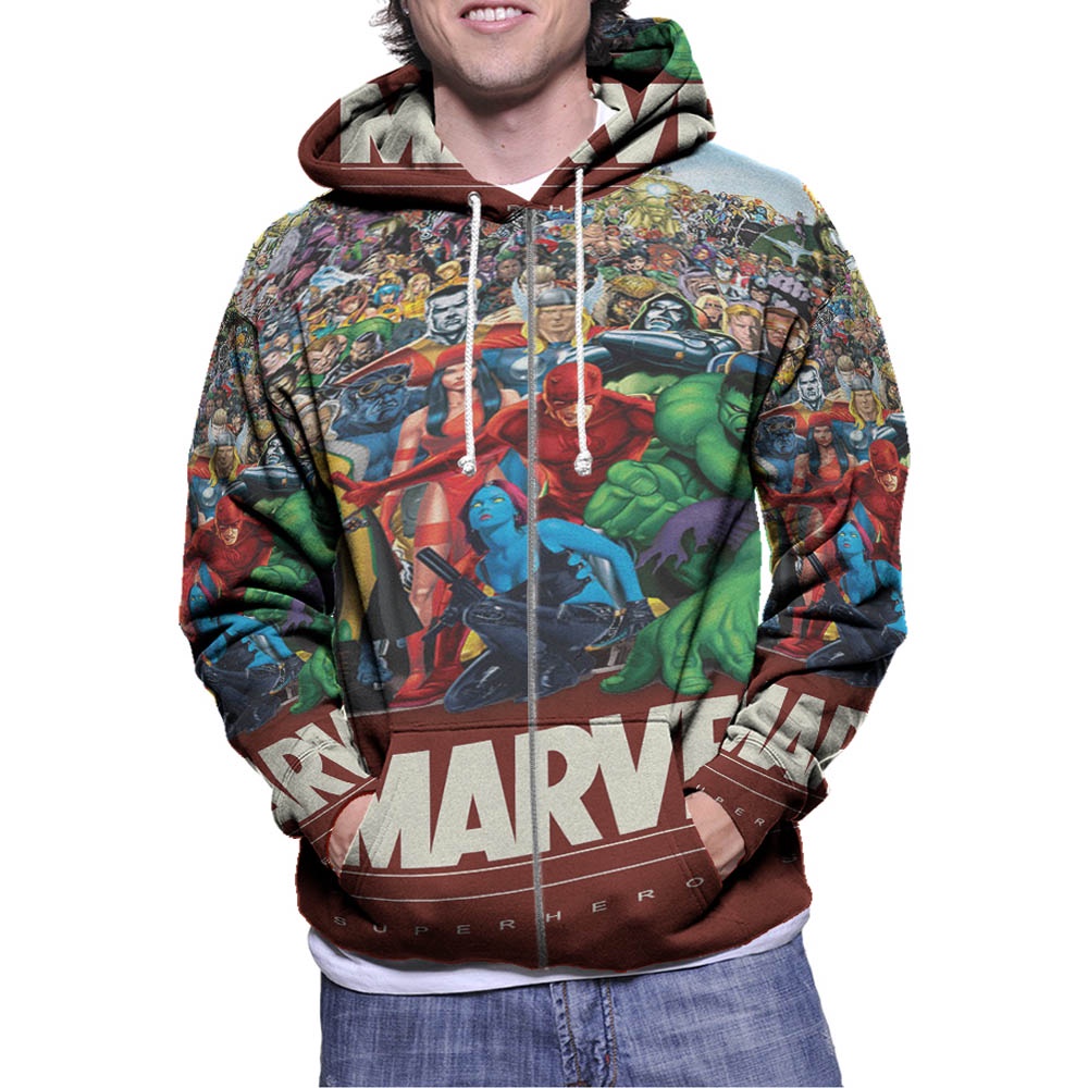 Jual Jaket Hoodie Marvel SKU-7434107622644 Hoodie Zipper (Ritsleting ...