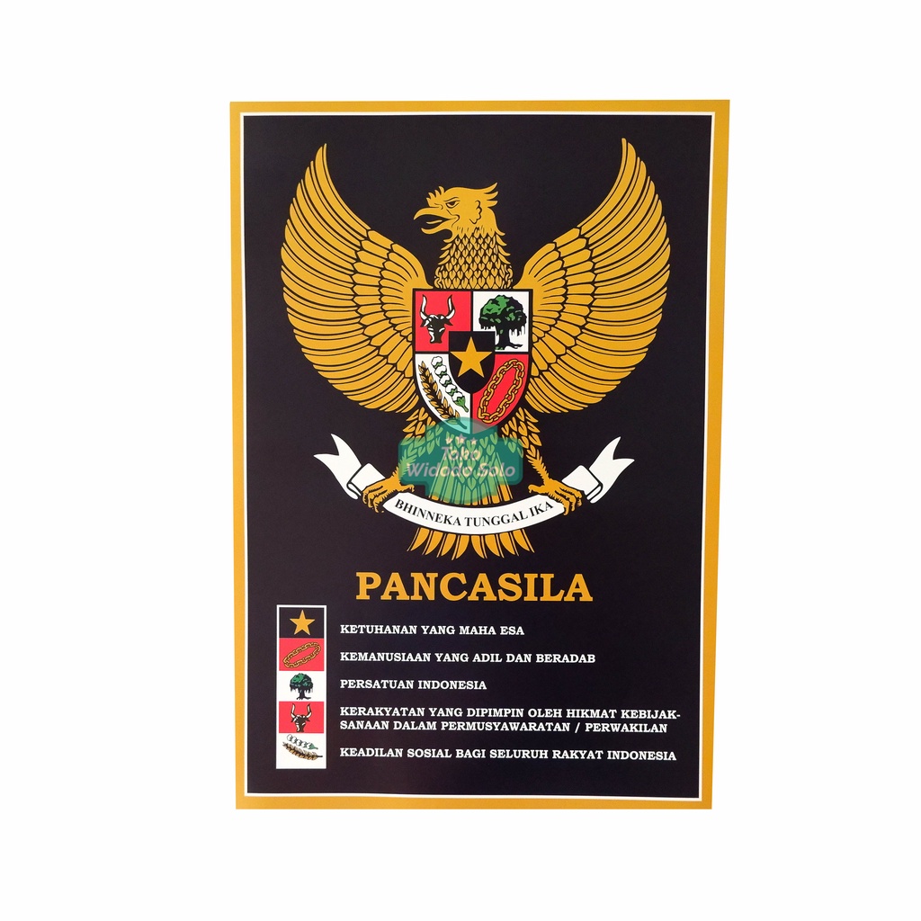 Jual 1 LEMBAR Poster Edukasi Garuda Sila Pancasila Bhinneka Tunggal Ika ...