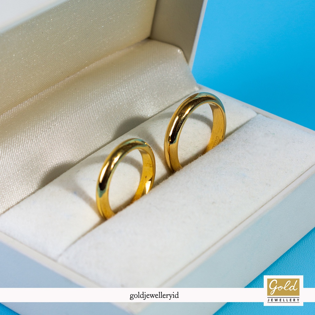 Jual Cincin nikah emas kuning kadar 750 75% - II7510062200 - wedding ...