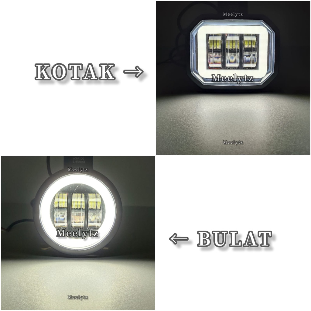 Jual H-SERIES 6D - Lampu Tembak Mini CREE 3 mata + Senja - Bulat ...