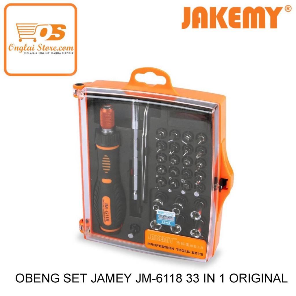 Jual OBENG SET JAKEMY JM-6118 33 IN 1 ORIGINAL (HARGA PROMO ) | Shopee ...