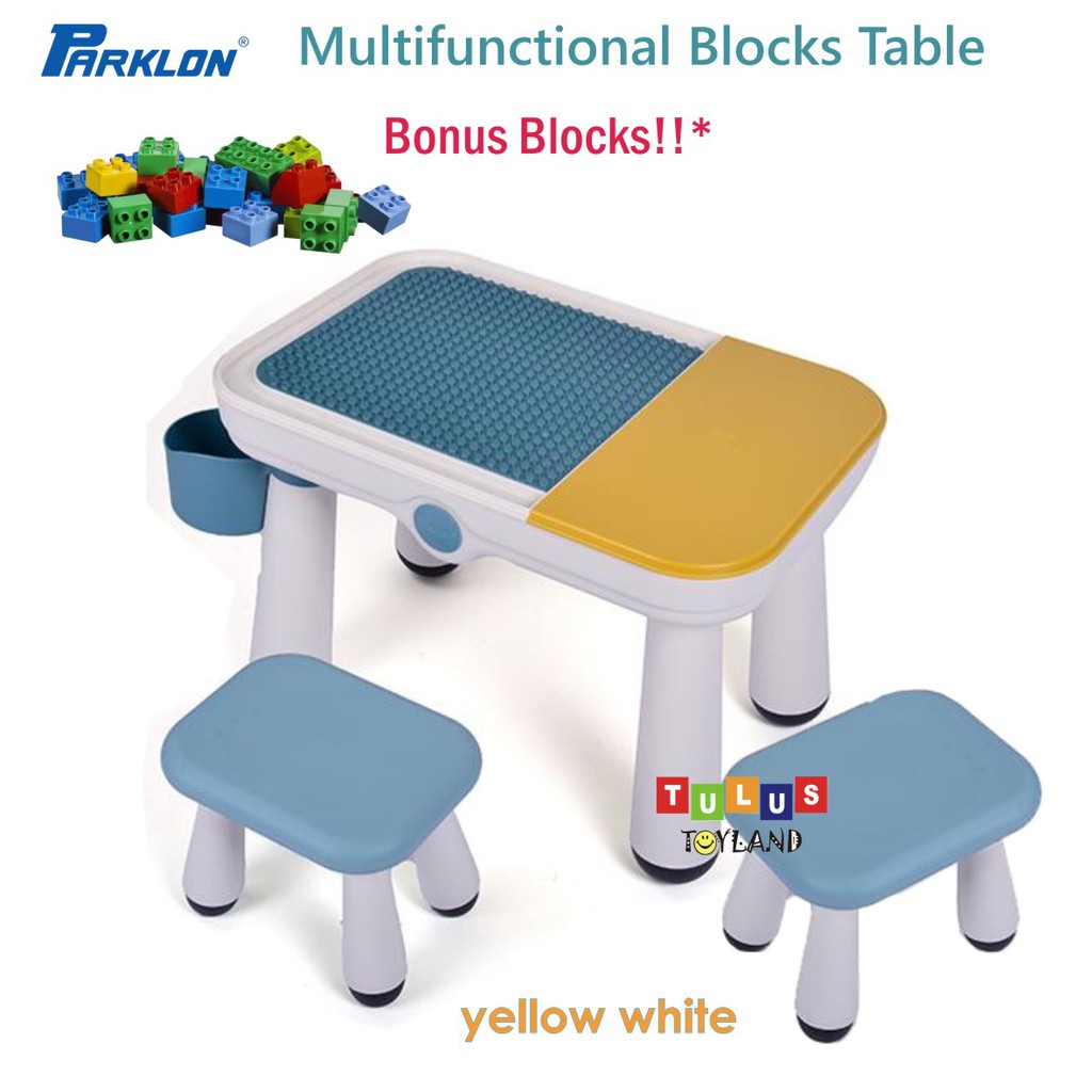 Jual Parklon Blocks Table Set Multifungsi Meja Lego Susun Balok Kursi ...
