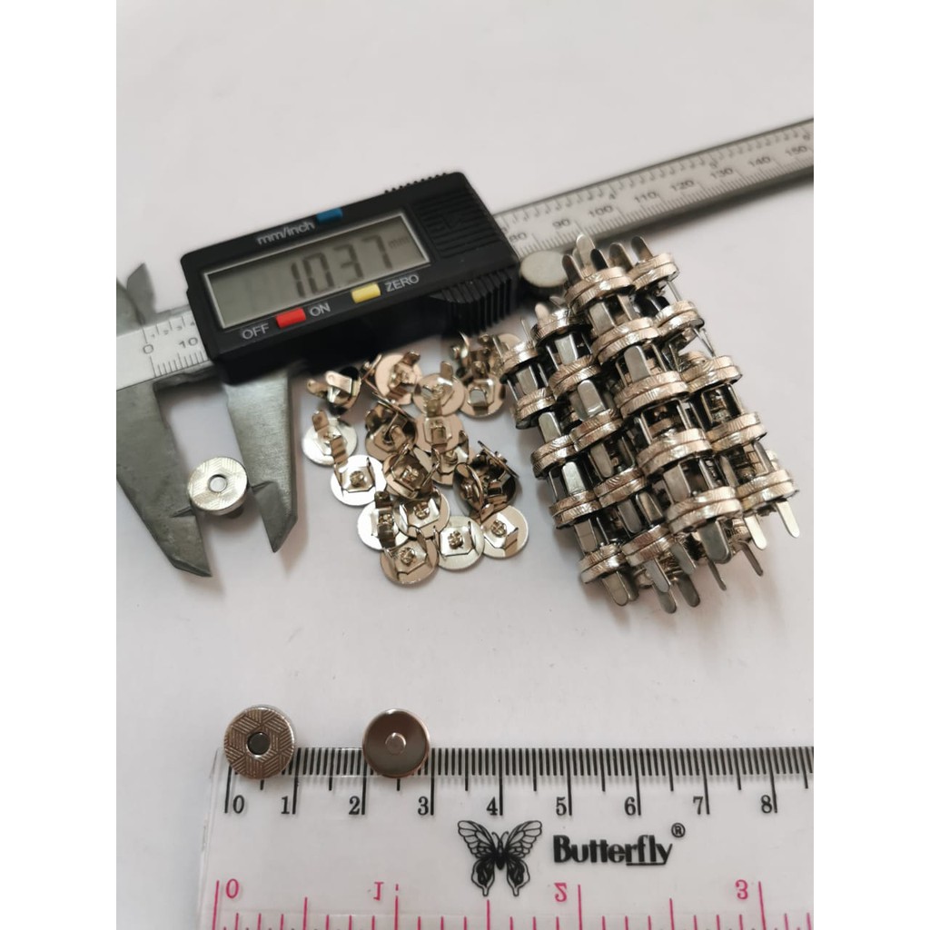 Jual [100 sets] Kancing magnet 10 mm / kancing magnet tas 10mm nikel ...