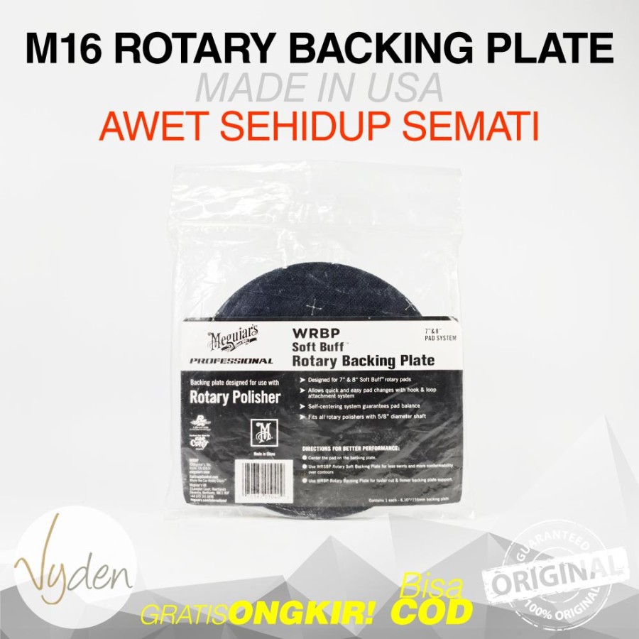 Jual MEGUIARS ROTARY BACKING PLATE WRBP 6 INCH M16 BACK UP PAD MURAH ...