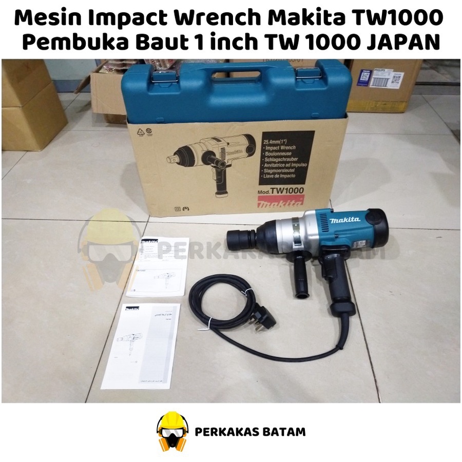 Jual Mesin Impact Wrench Makita TW1000 Pembuka Baut 1 inch TW 1000 JAPAN | Shopee Indonesia